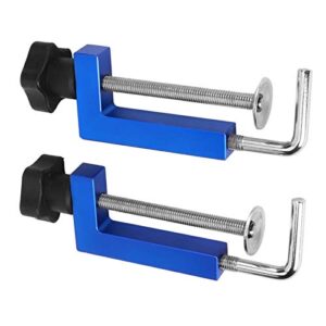 2PCS Universal Fence Clamps Blue Clamp G Clip for Woodworking Fixing Tools MultiFunction Clamp