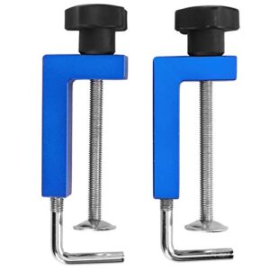 2PCS Universal Fence Clamps Blue Clamp G Clip for Woodworking Fixing Tools MultiFunction Clamp