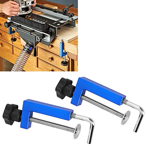 2PCS Universal Fence Clamps Blue Clamp G Clip for Woodworking Fixing Tools MultiFunction Clamp