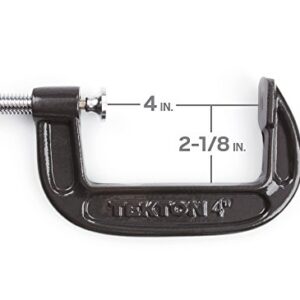 TEKTON 4 Inch Malleable Iron C-Clamp | 4017