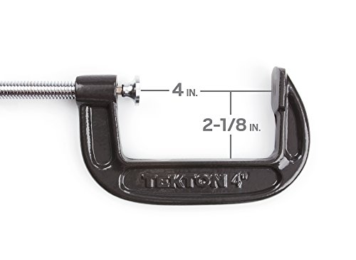 TEKTON 4 Inch Malleable Iron C-Clamp | 4017