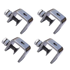 luluxing 4pcs 304 stainless steel c clamp tiger clamp woodworking clamp heavy duty c-clamp with wide jaw openings