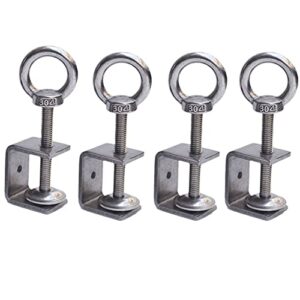 brandname carrittons c clamp tiger clamp stainless steel for woodworkers welders cabinets assembly household heavy duty c clamp hardware parts 4 pieces（silver）