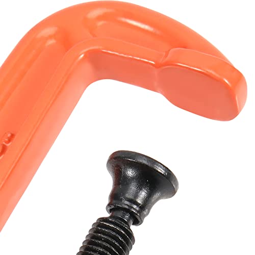 ZEONHEI 16 Pieces 2 Inches Orange Mini C Clamp, Malleable Iron C-Clamp G Clamp for Woodworking, Welding, and Building, 2-Inch Jaw Opening, 1-3/16-Inch Throat Depth