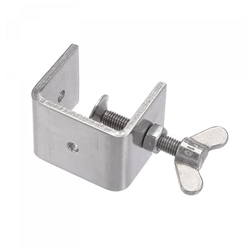 uxcell Stainless Steel C-Clamp, 53mm Wide Jaw Opening with Butterfly Hand Twist for Woodworking Welding Building Household Mount