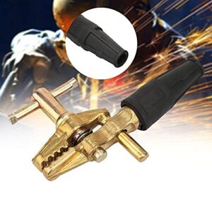 600A Ground Clamp, Grounding Clamp Brass Connector, Industrial Heavy Duty Brass Ground Welding for Welder Tools (brass)