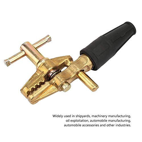 600A Ground Clamp, Grounding Clamp Brass Connector, Industrial Heavy Duty Brass Ground Welding for Welder Tools (brass)