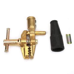 600A Ground Clamp, Grounding Clamp Brass Connector, Industrial Heavy Duty Brass Ground Welding for Welder Tools (brass)