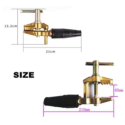 600A Ground Clamp, Grounding Clamp Brass Connector, Industrial Heavy Duty Brass Ground Welding for Welder Tools (brass)