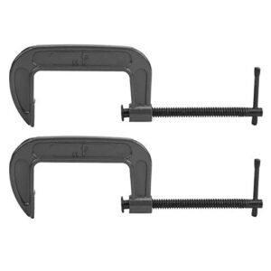 G‑Type Fixed Clamp, High Hardness Clip Body T‑shaped Labor‑saving Rotating Handle 2Pcs Strength C Clamp for Industrial