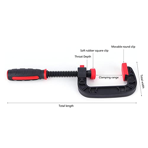 G Clamp, Fast Wrench Can Quickly Adjust The Clamping Object Hand Tool C Clamp for Hold Irregular Objects(2 inch Opening 50MM)