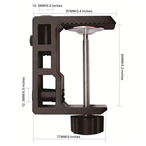 Replacement Heavy Duty C Clamp for 1/2” Base Magnifying Lamp，XINME Desk Lamp，Swing Arm Lamp，Phone Mount，I pad Mount，Tablet Holder，Mic Holder