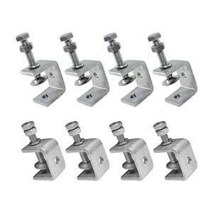 8 pack tiger clamp heavy duty c-clamp with adjustable wide jaw openings 304 stainless steel c clamp g-clamp for woodworking mount welding building household desktop