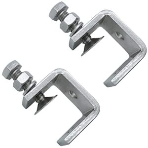 obpfy obpsfy 2pcs c-clamp heavy duty woodworking clamp set,304 stainless steel c clamp tiger clamp tools with wide jaw openings for welding/carpenter/building/household, silver- 2