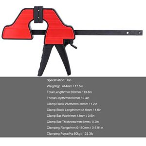 01 F Clamps, Bar Clamps G Sub One-Handed Woodworking Clip, Mini Bar for Carpentry(6 inches)