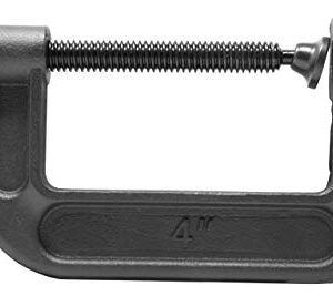 WEN CLC424 Heavy-Duty Cast Iron C-Clamps with 4-Inch Jaw Opening and 2.2-Inch Throat, 2 Pack