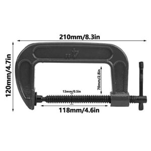 Woodworking G Clamp,2Pcs G‑Type C‑Type Malleable Steel Fixed Industrial Strength Hardware Tool