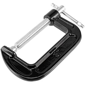 MUKCHAP 6 PCS 3 Inch C-clamp, Small C Clamps, Mini G Clamps for Woodworking or Metal Workpiece, Black