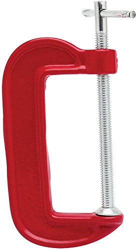 Easy tools C clamp G clamp, 3 inches length, Red powder coated