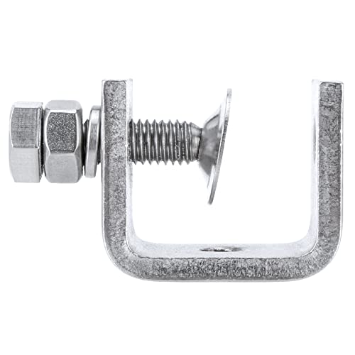 JOIKIT 6 Pack Stainless Steel C-Clamp Tiger Clamp, Heavy Duty G-Clamp with 1.18 Inch Wide Jaw Openings, Silver