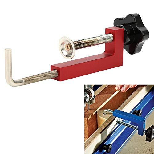 Woodworking G Clamp Adjustable Fixed Clamps Woodworking Clips Universal Fence Clip General G Clamp Hand Operated Tool - Clamping Range 2.76- 5.91in(Red)