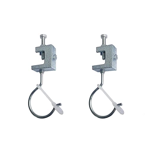 XXhailan Stainless Steel C Clamp Hooks Heavy Duty J Hooks Beam Clamps Tiger Clamp G-Clamp Woodworking Welding Clamp Hooks 2 Packs