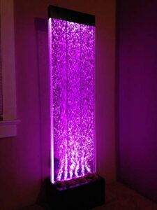 jersey home decor bubble panel 59″x16″ xl bubble fountain, floor standing,color lights remote ctrl