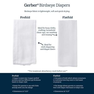 GERBER 10 Pack Flatfold Birdseye Diaper - 10 Count (Pack of 1)