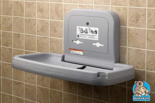 Koala Kare KB200-01 Horizontal Wall Mounted Baby Changing Station, Grey