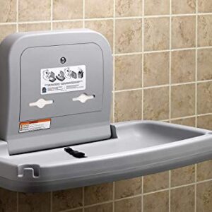 Koala Kare KB200-01 Horizontal Wall Mounted Baby Changing Station, Grey