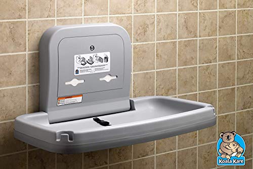 Koala Kare KB200-01 Horizontal Wall Mounted Baby Changing Station, Grey