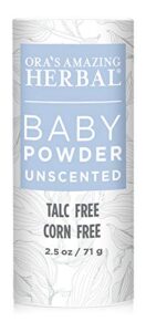 talc free baby powder, cornstarch free baby powder, unscented fragrance free powder, arrowroot baby powder, talc-free baby powder, ora’s amazing herbal