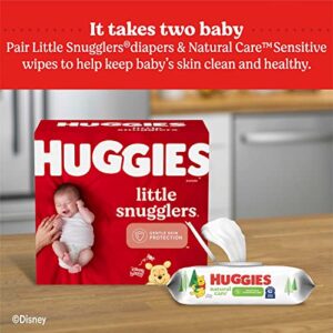 Sensitive Baby Wipes, Huggies Natural Care Baby Diaper Wipes, Unscented, Hypoallergenic, 99% Purified Water, 3 Refill Packs (624 Wipes Total) Packaging May Vary, 208 Count (Pack of 3)