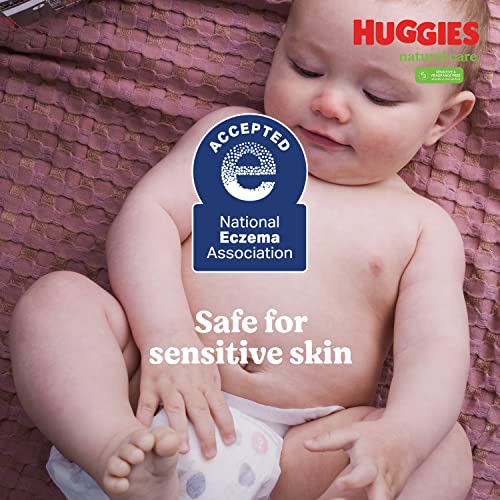 Sensitive Baby Wipes, Huggies Natural Care Baby Diaper Wipes, Unscented, Hypoallergenic, 99% Purified Water, 3 Refill Packs (624 Wipes Total) Packaging May Vary, 208 Count (Pack of 3)