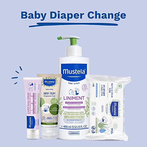 Mustela-Baby Diaper Rash Cream 123 - Skin Protectant with Zinc Oxide - Fragrance Free & Paraben Free - with 98% Natural Ingredients - 3.8 Oz, White