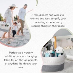 KiddyCare Diaper Caddy Organiser Grey Regular Size