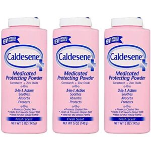 caldesene medicated protecting powder with zinc oxide & cornstarch-talc free, 5 oz | pack of 3