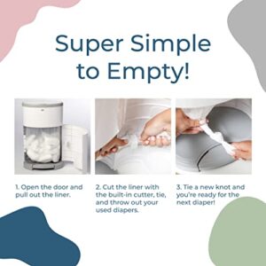 Dekor Classic Hands-Free Diaper Pail | Gray | Easiest to Use | Just Step – Drop – Done | Doesn’t Absorb Odors | 20 Second Bag Change | Most Economical Refill System