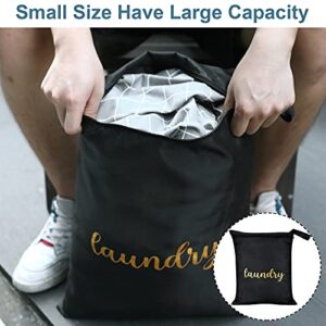 2 Pieces Travel Laundry Bags Waterproof Wet Bag Washable Dirty Clothes Bag Reusable Large Wet Dry Bag for Traveling Gym Laundry Swimsuit Wet Clothes Workout Diaper Bag, 17 x 22 Inches (Gray, Black)