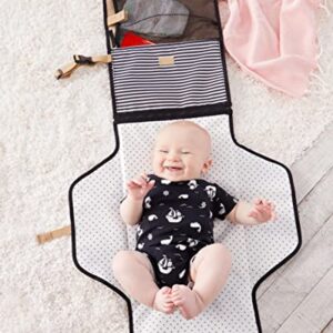 Skip Hop Portable Baby Changing Pad, Pronto, Black & White Stripe