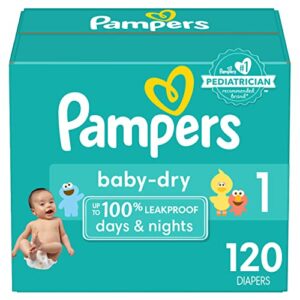 pampers baby dry diapers size 1/newborn 120 count