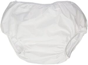 dappi waterproof 100% nylon diaper pants, white, small (2 count)