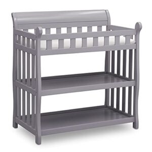 delta children eclipse changing table with changing pad, grey