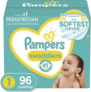 pampers swaddlers newborn diaper size 1 96 count