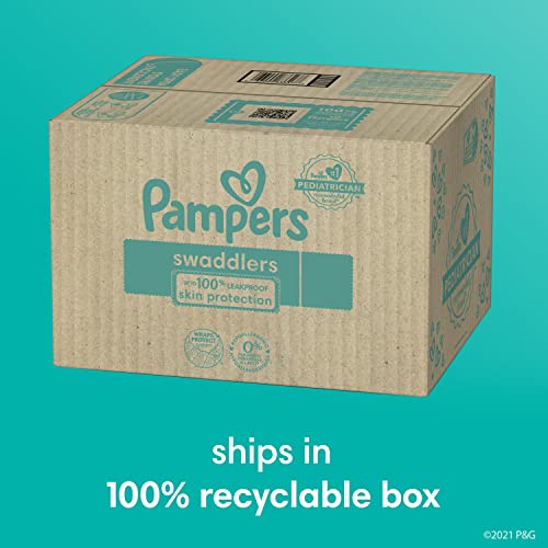 Diapers Size 1/Newborn, 198 Count - Pampers Swaddlers Disposable Baby Diapers (Packaging & Prints May Vary)