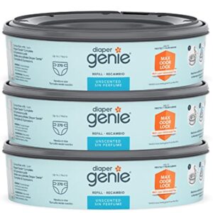 Diaper Genie Bags Refills 270 Count (Pack of 3) with Max Odor Lock | Holds Up to 810 Newborn Diapers