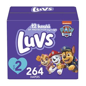 luvs pro level leak protection diapers size 2 264 count economy pack, packaging may vary