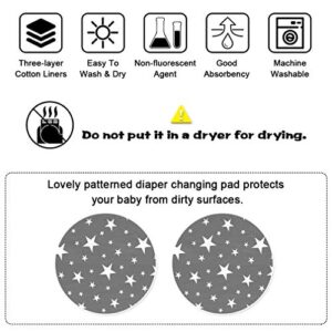 2 Pack Baby Diaper Changing Pad Maveek 19.6'' X 27.5'' Waterproof Changing Mat Portable Diaper Pad Travel Changing Mat Foldable Absorbent Mats for Home and Outdoor(2Grey)