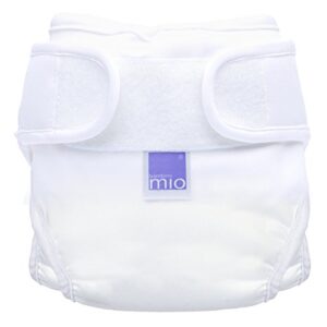 bambino mio, mioduo cloth diaper cover, white, size 1 (<21lbs)