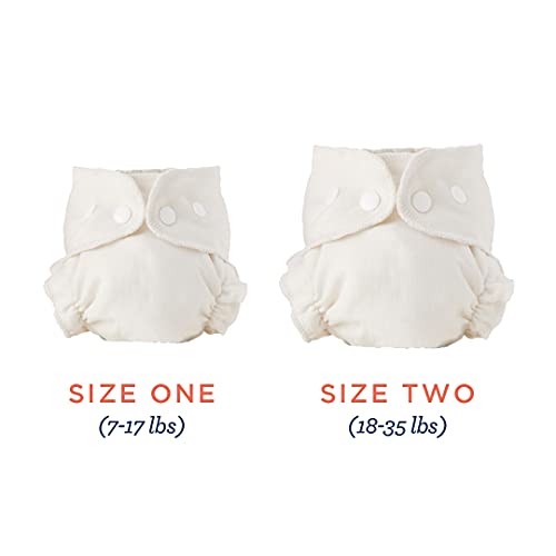 Esembly Cloth Diaper Inner, Trim-Fitting, Certified Organic Cotton, Reusable and Absorbent Leak-Proof Diapers with Snap Closure for Eco-Friendly Diapering, 3-Pack Size 1 (7-17lbs)